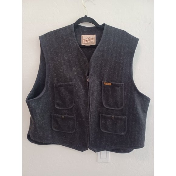 Woolrich | Jackets & Coats | Woolrich Wool Vest Mens Sz 2xl Black Gray ...